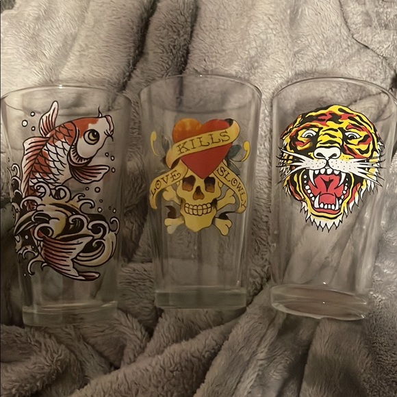 Ed Hardy | Kitchen | Vintage Ed Hardy Glasses | Poshmark